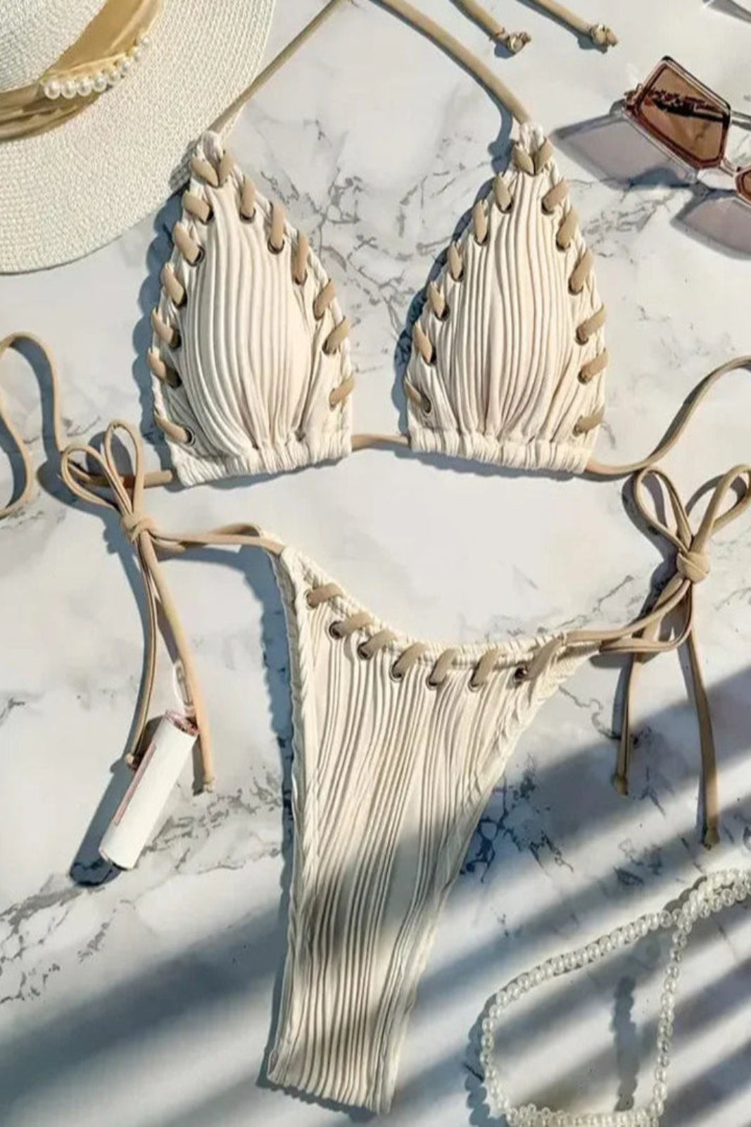 Conjunto Biquíni Cortininha Trançado - Boho Chic